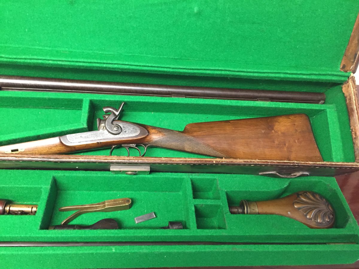 Victorian Mortimer Percussion Cap Double Barrel Shotgun circa 1850 - On ...