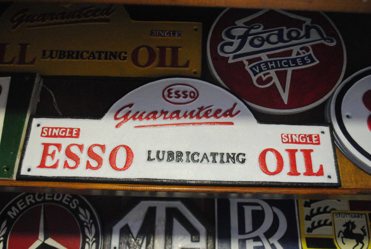 Cast Iron Domed Esso Sign - On The Square Emporium