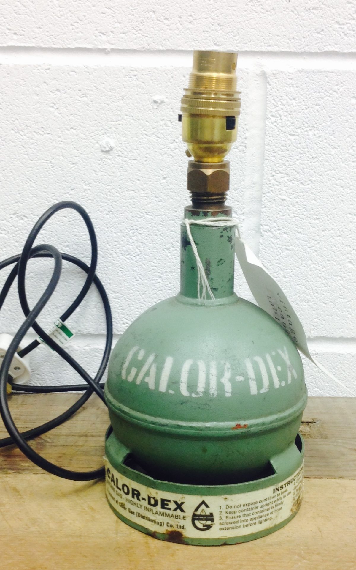Vintage Gas Canister table Lamp - On The Square Emporium