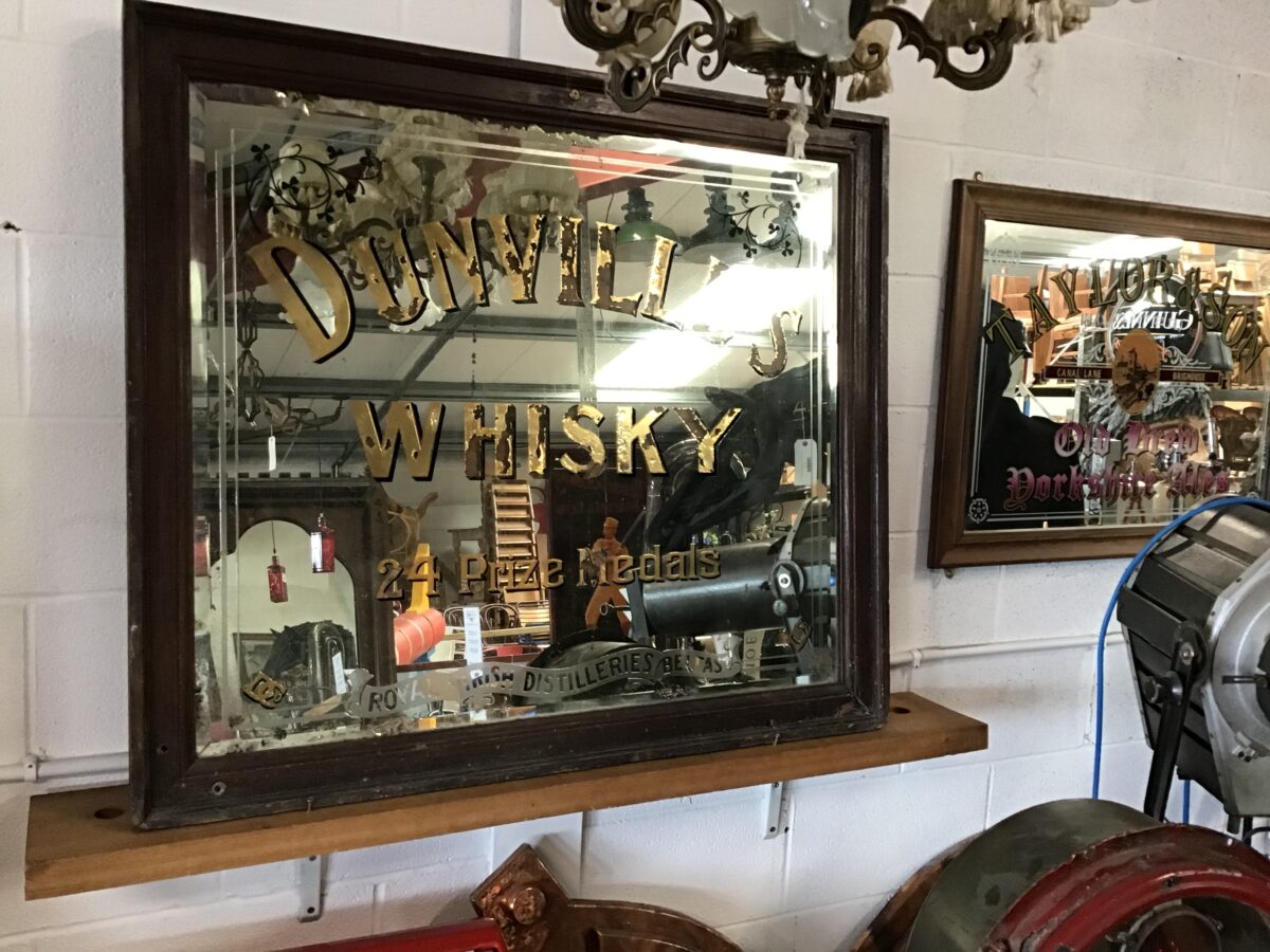 Antique Dunvilles Whisky Mirror - On The Square Emporium