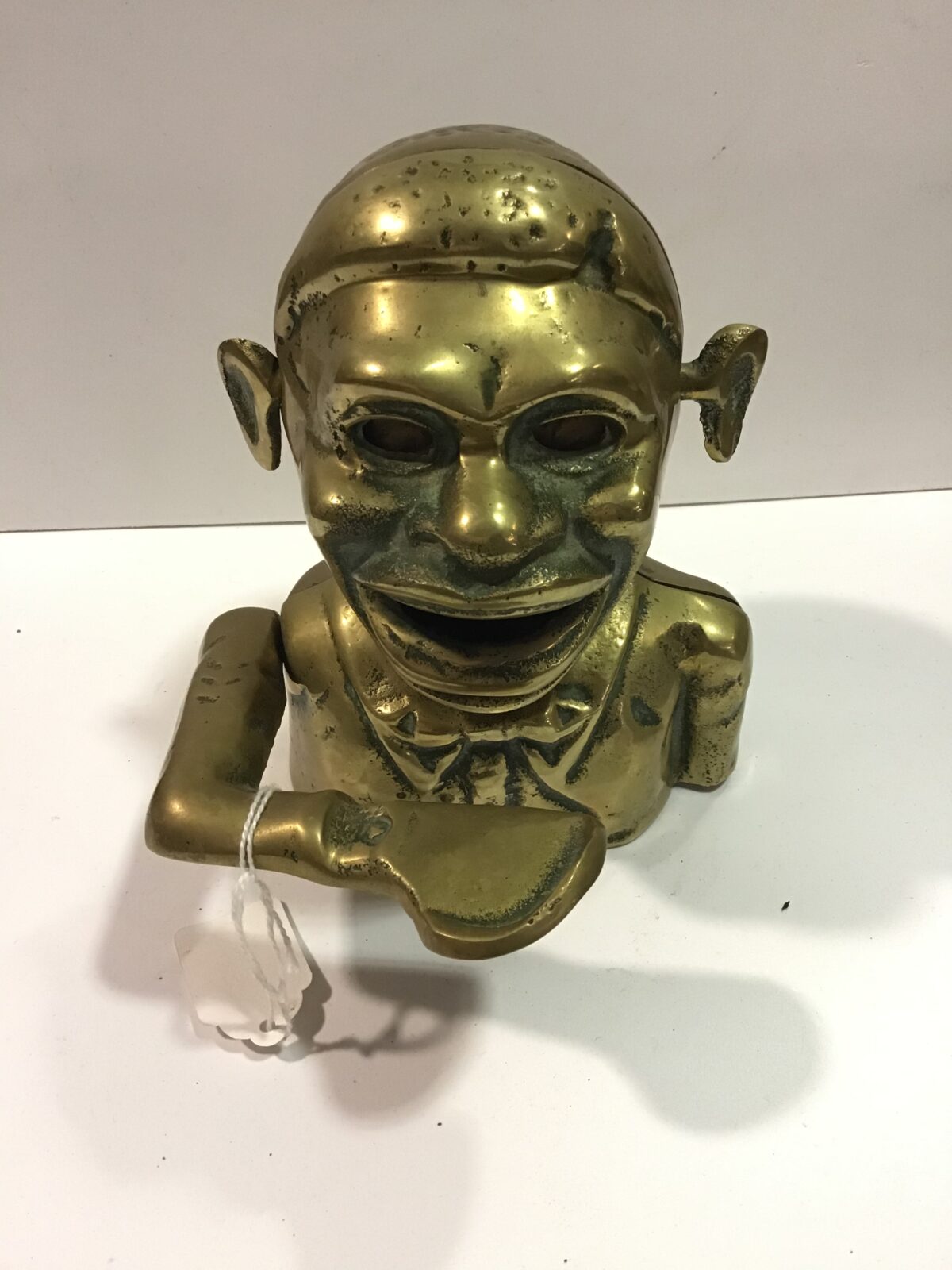 Brass Jolly Boy Coin Eating Money Box - On The Square Emporium