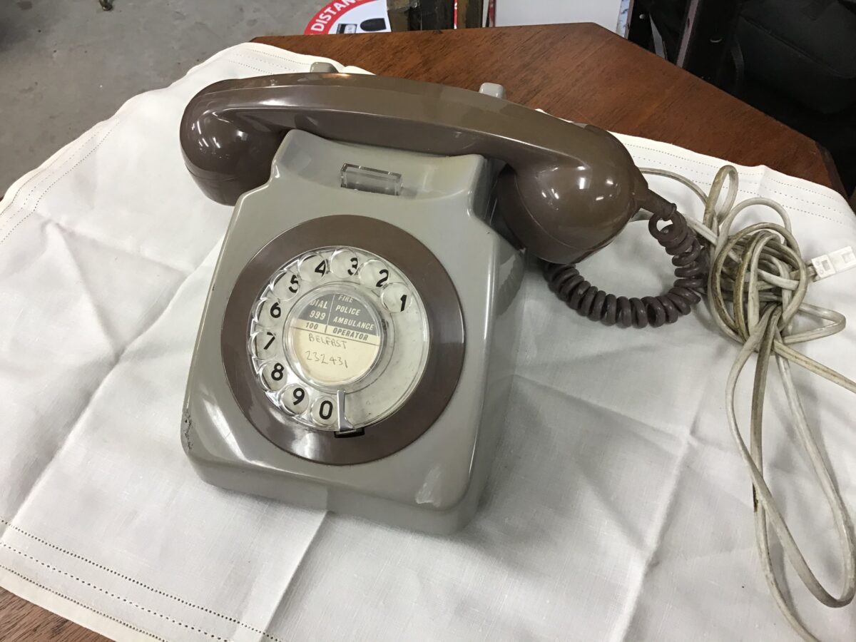 Grey and Brown Vintage BT Telephone - On The Square Emporium