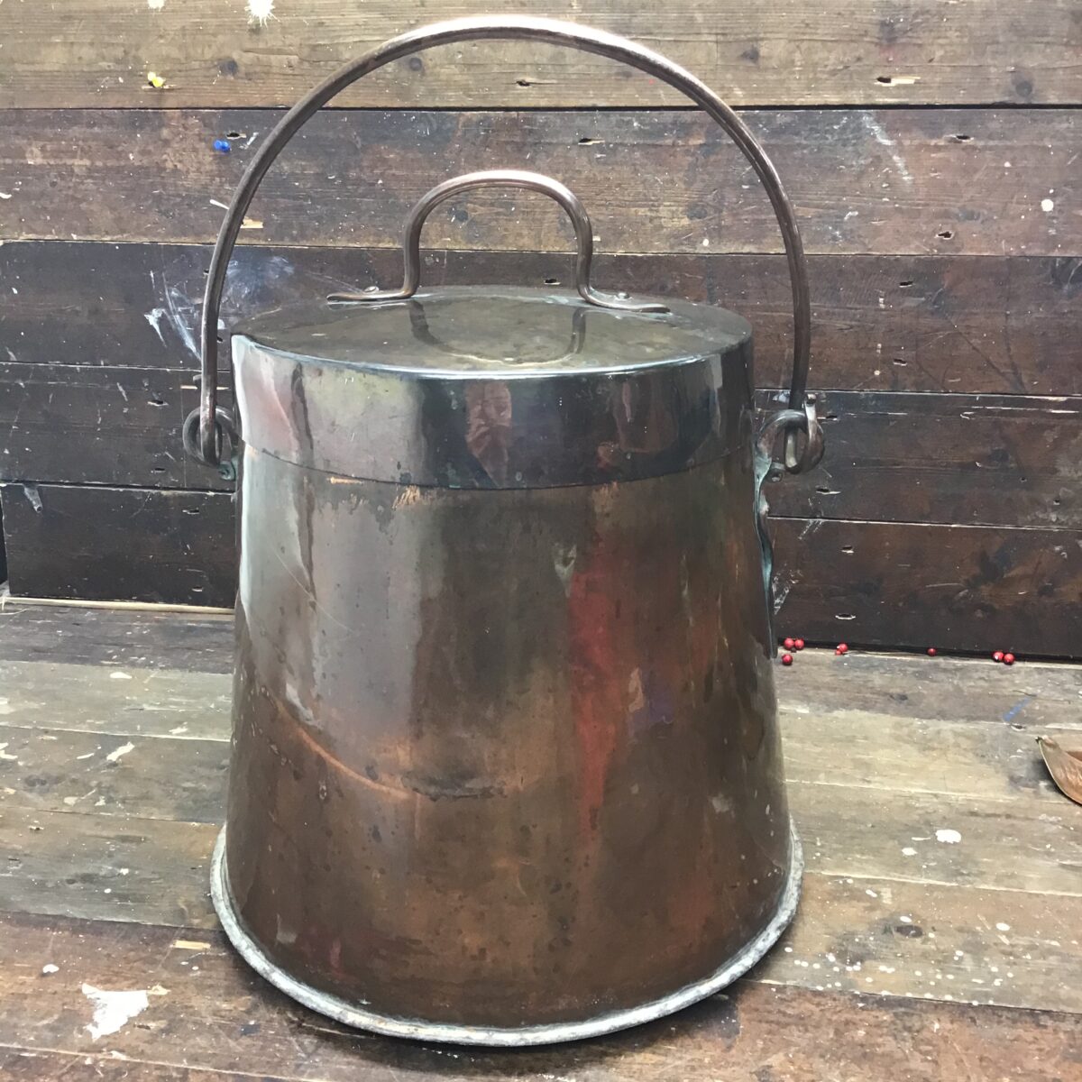 Antique Copper Fuel Bucket - On The Square Emporium