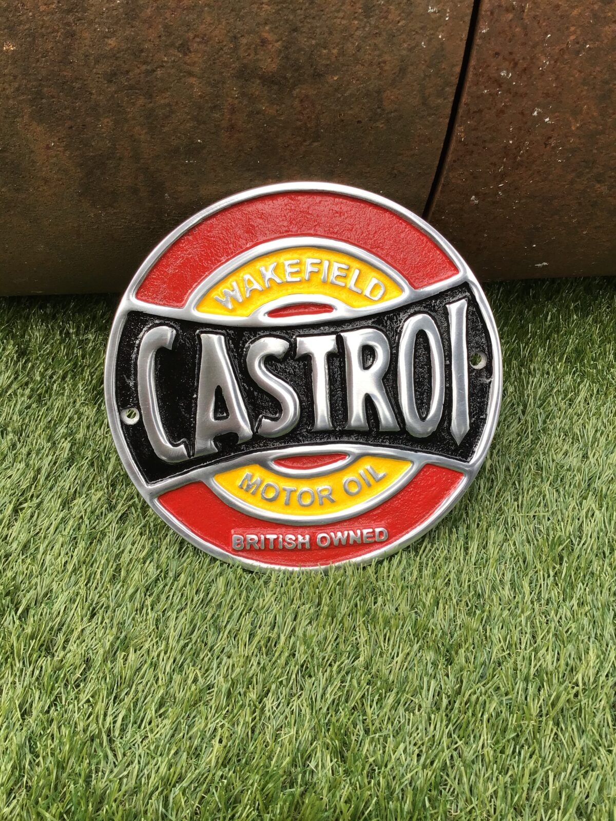 Aluminium Castrol Wakefield Plaque - On The Square Emporium