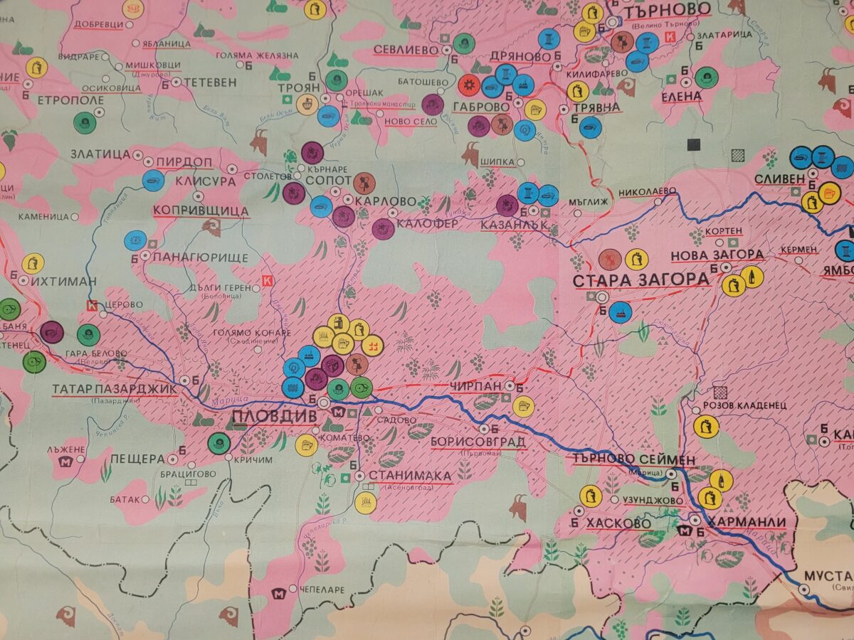 Economic Map of Bulgaria (1878-1912) - On The Square Emporium