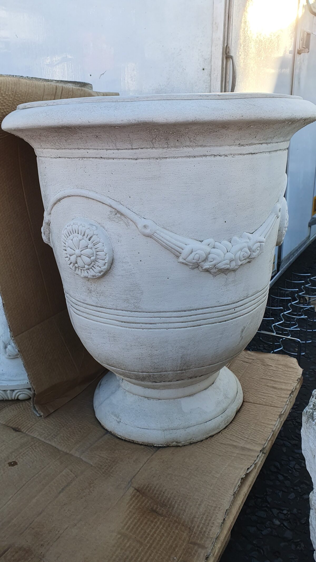 Large Pair of Stone Planters - On The Square Emporium
