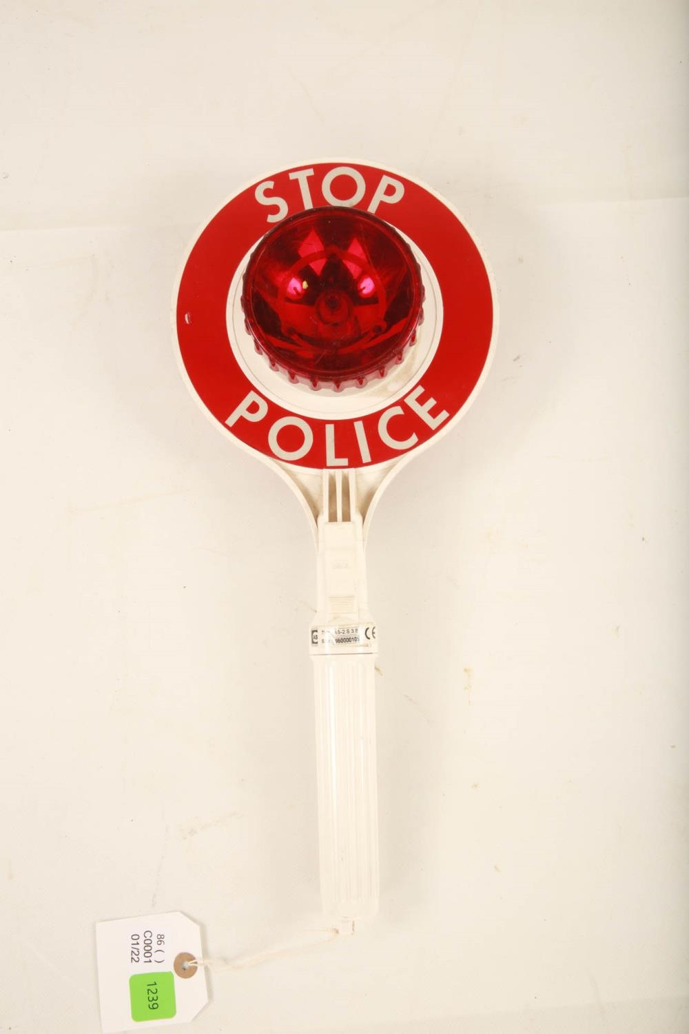 Hand Held Stop Police Light Sign On The Square Emporium
