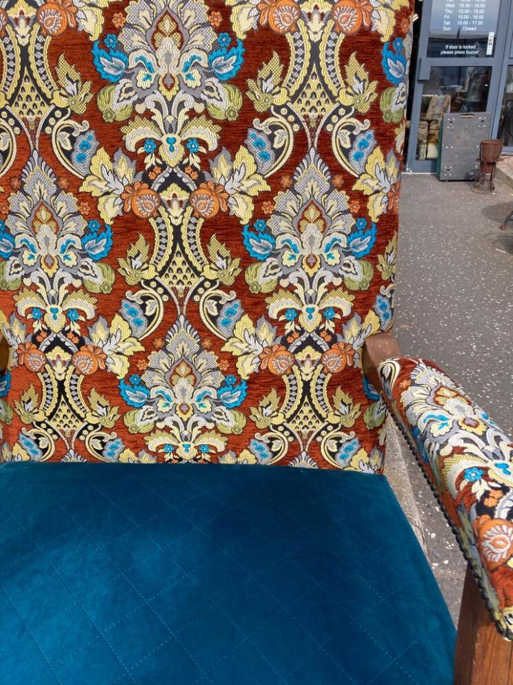 Oversize Chair - Bold Pattern Fabric - On The Square Emporium