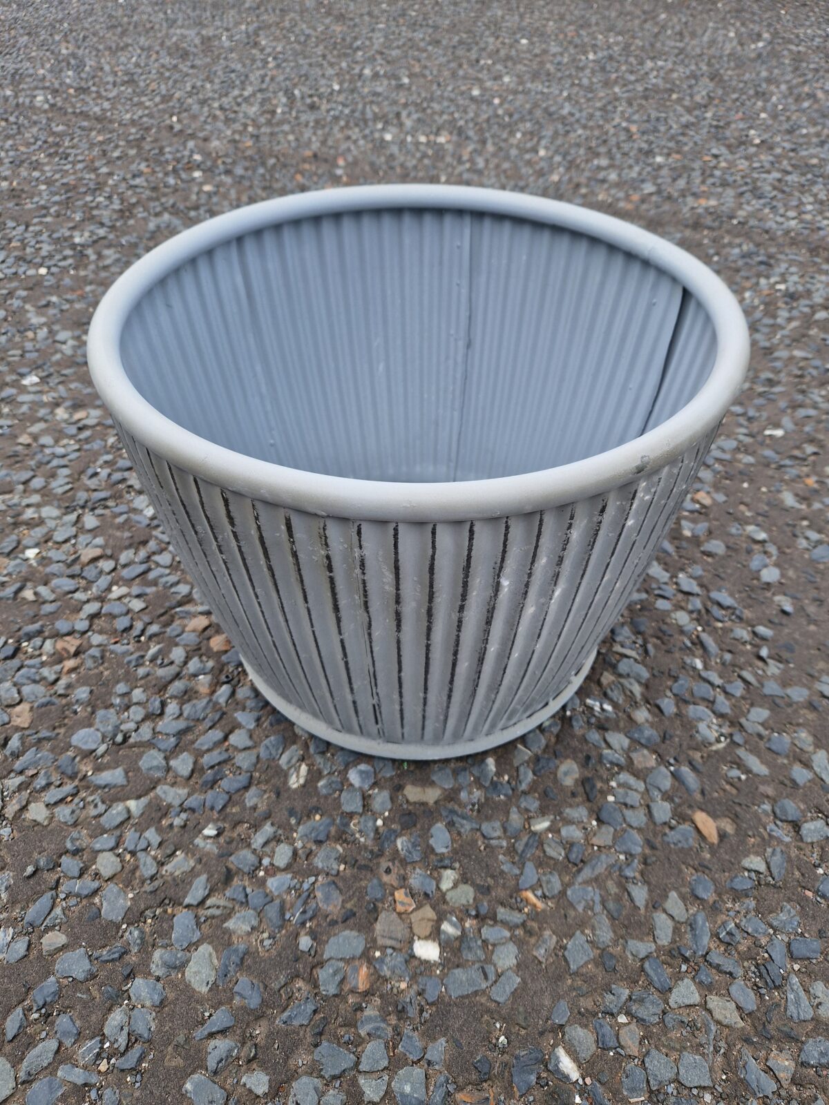 Steel Blue Flower Pot - On The Square Emporium