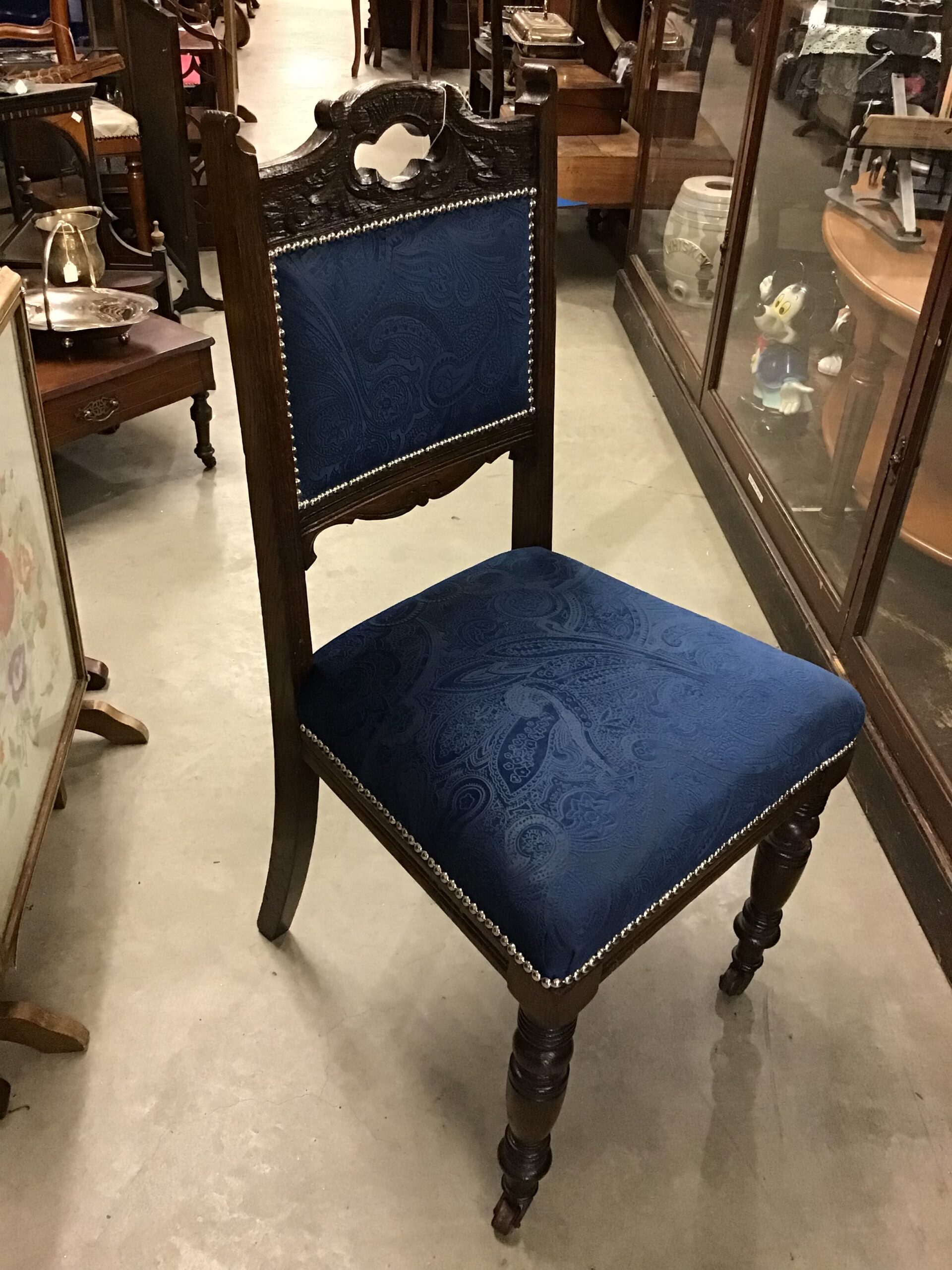 Edwardian Oak Hall Chair - On The Square Emporium