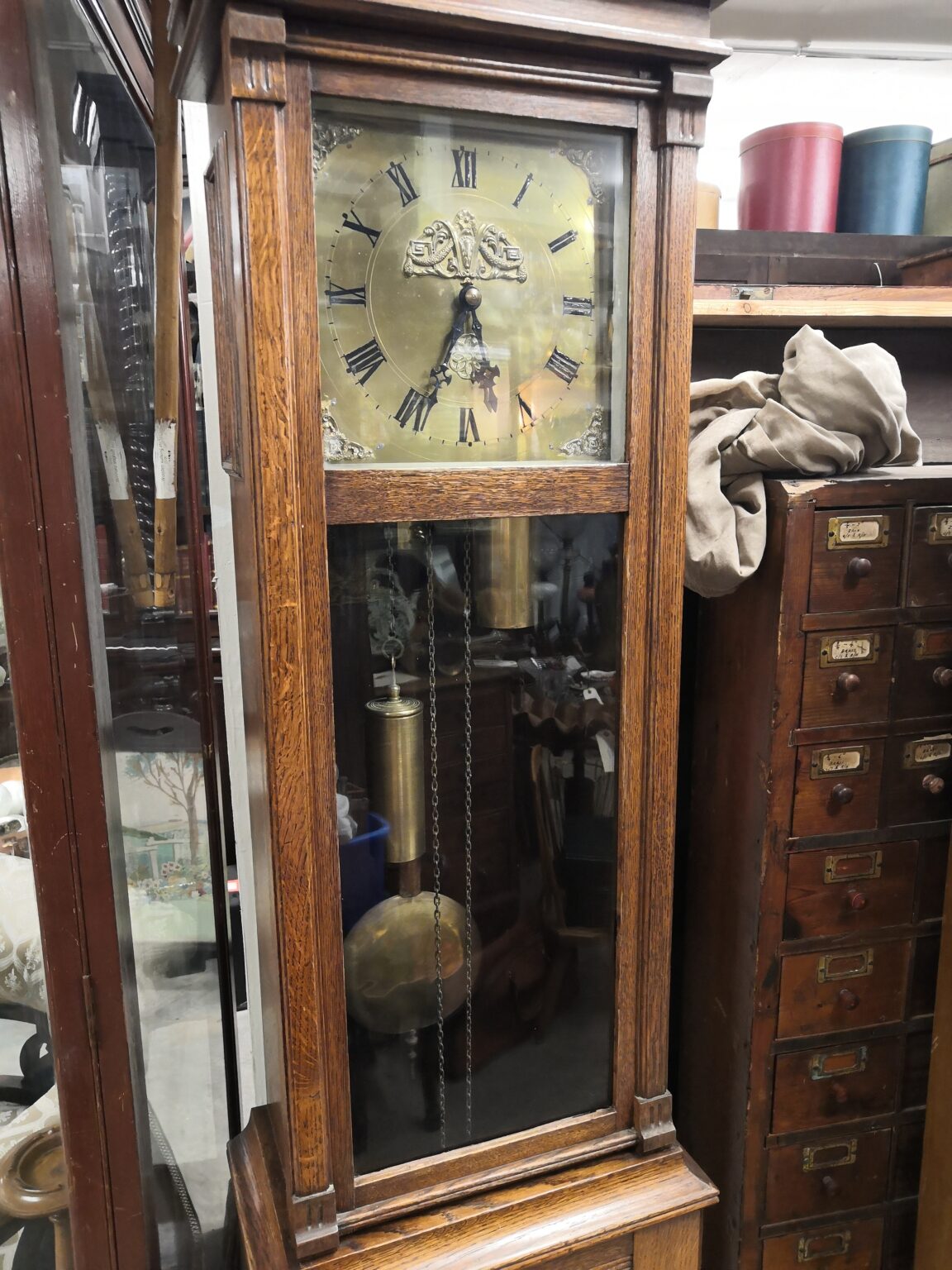 Oak Edwardian Longcase Clock - On The Square Emporium