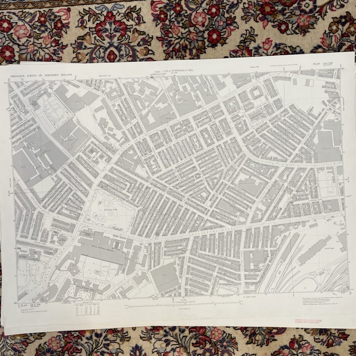 Vintage Ordnance Survey Map of Falls Road - OTSE