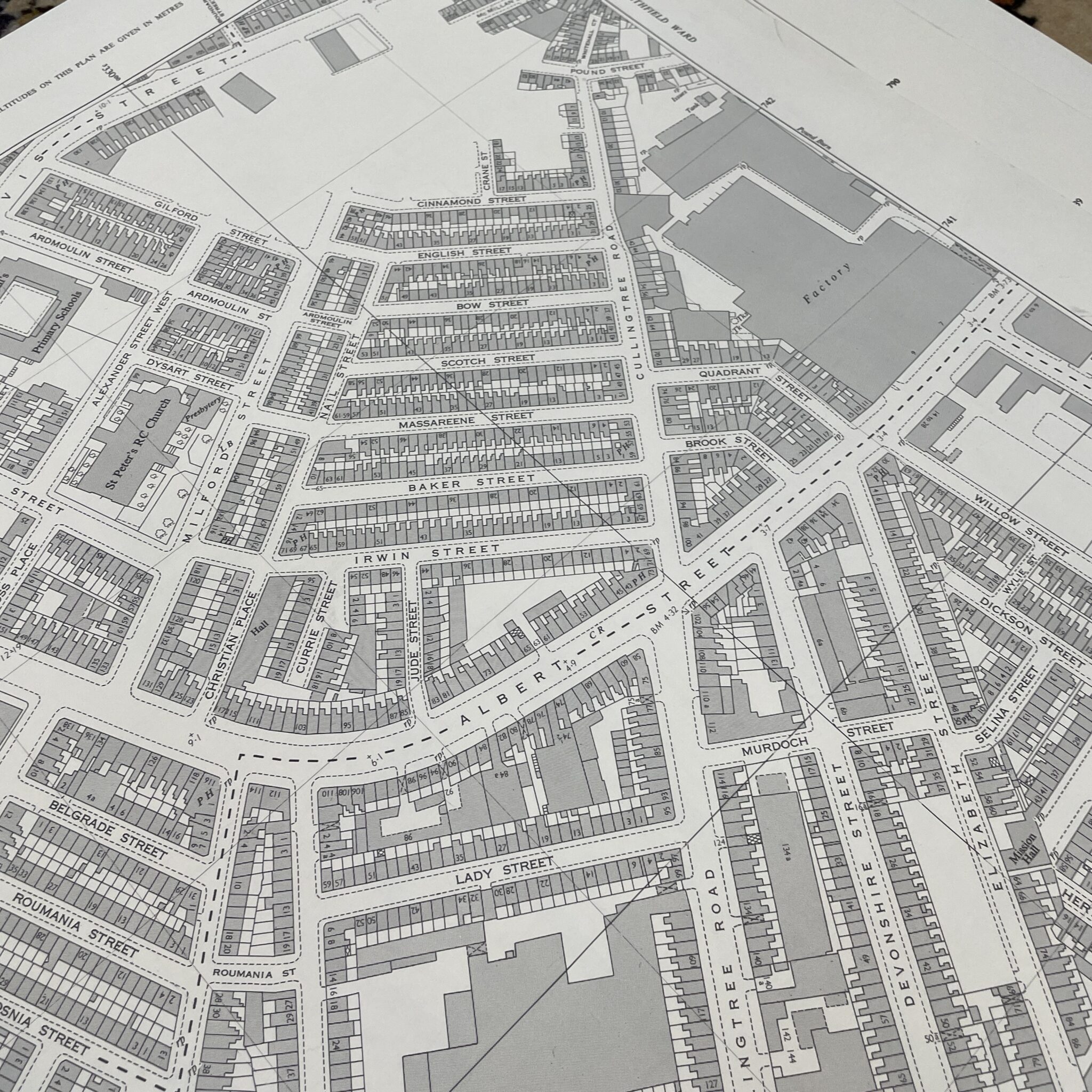 Vintage Ordnance Survey Map of Falls Road - OTSE