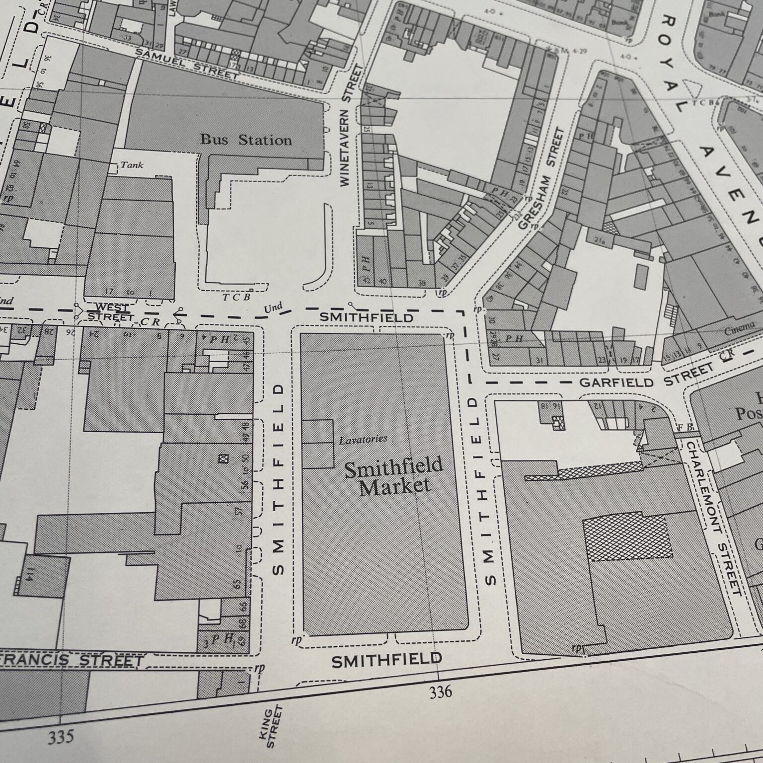 Vintage Ordnance Survey Map of Royal Avenue - OTSE