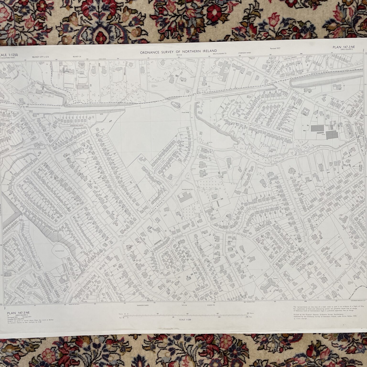 Vintage Ordnance Survey Map of Knock Road - OTSE