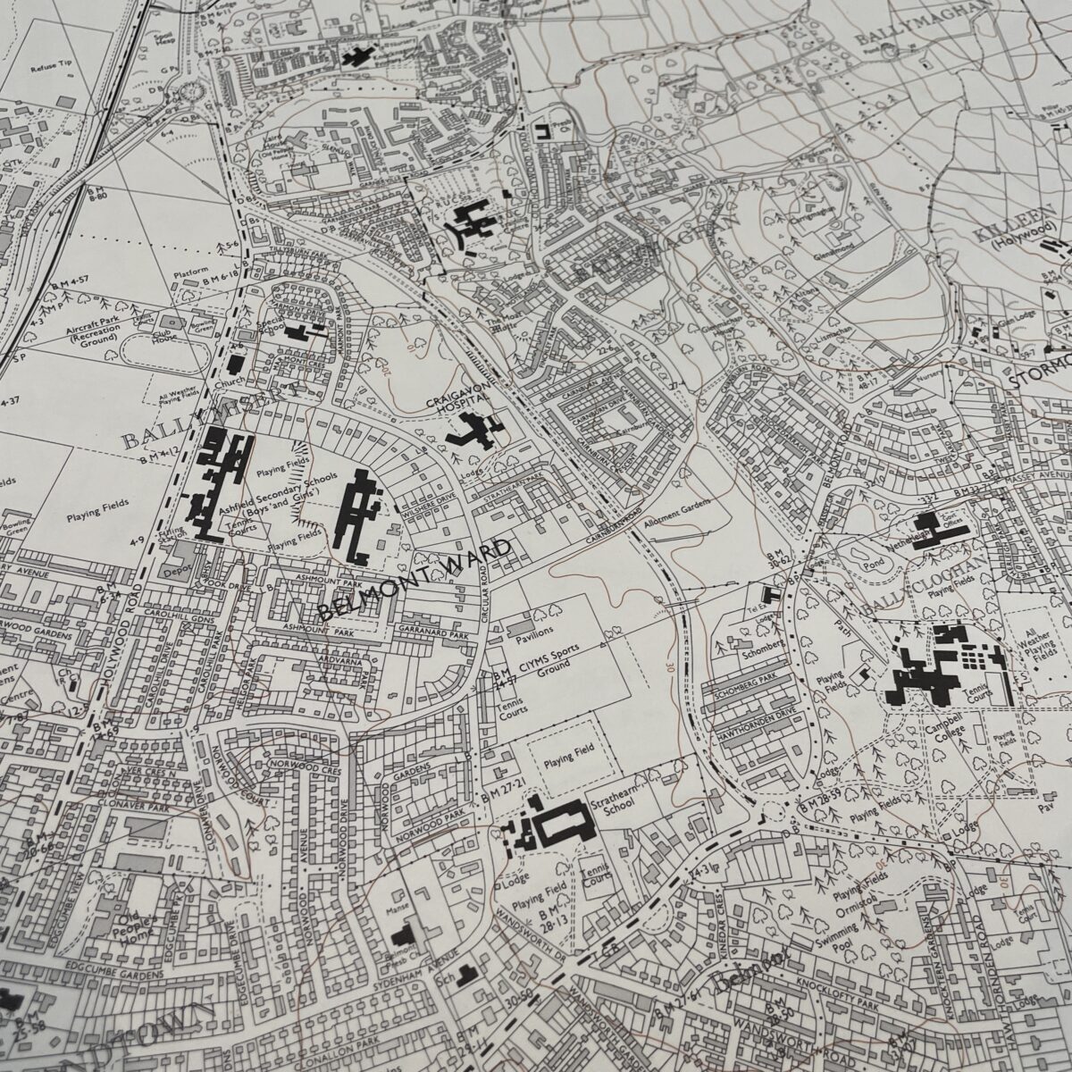 Vintage Ordnance Survey Map of Greater Belfast - OTSE