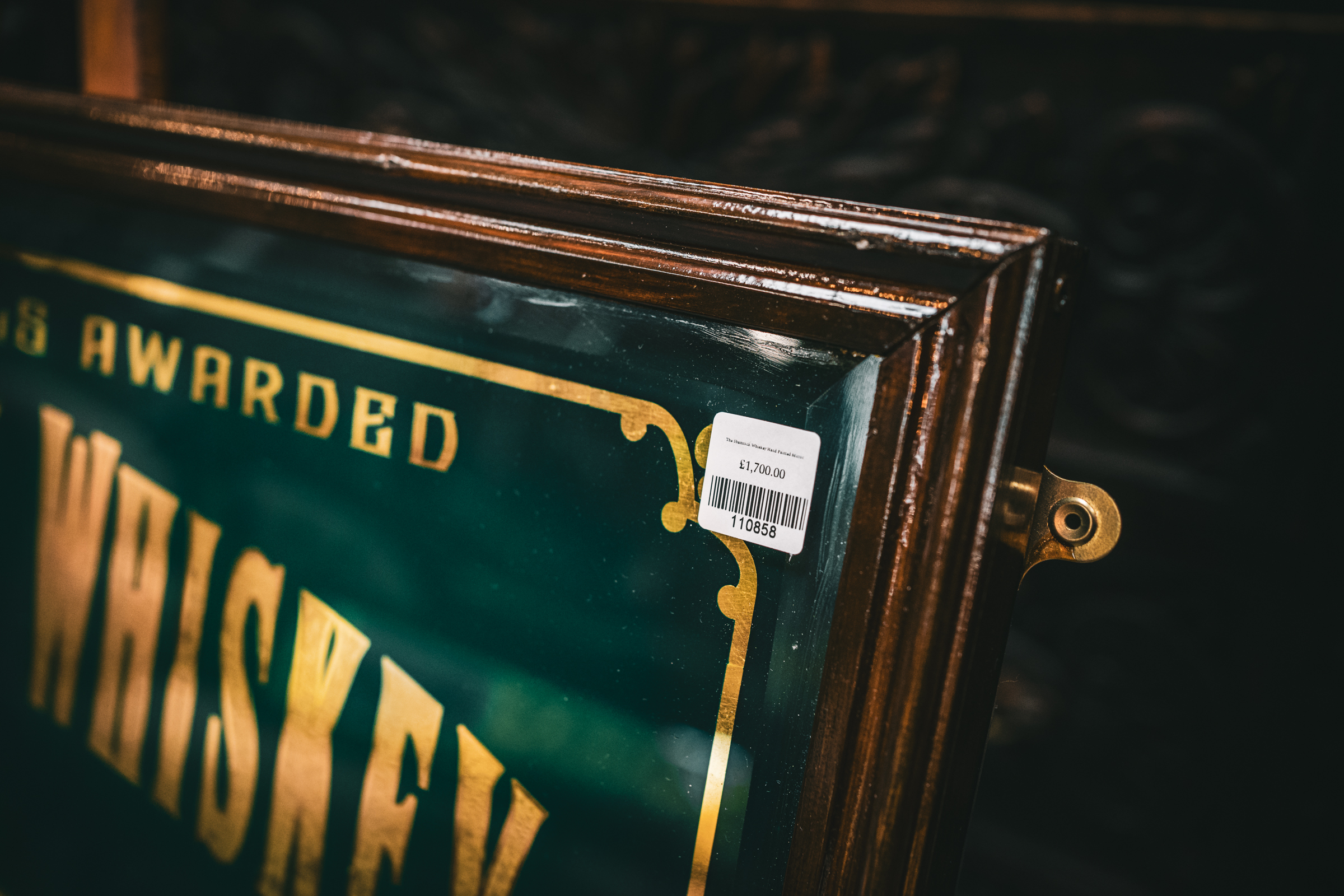 The Shamrock Whiskey Hand Painted Mirror - On The Square Emporium