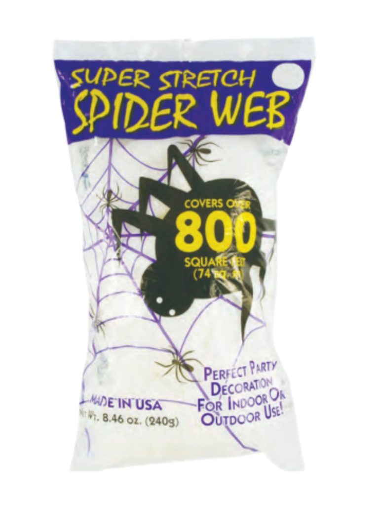 240 Gram bag of Super Stretch Spider Webs - On The Square Emporium