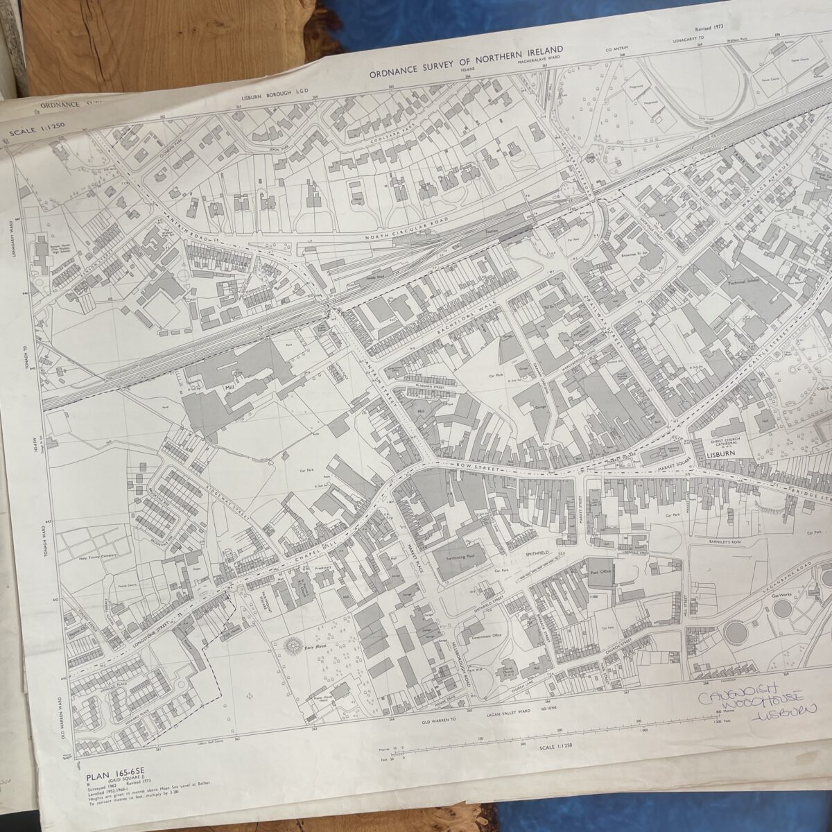 Vintage Ordnance Survey Map of Lisburn - OTSE