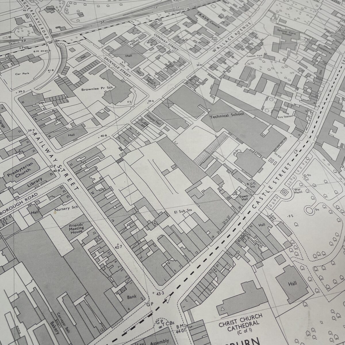 Vintage Ordnance Survey Map of Lisburn - OTSE
