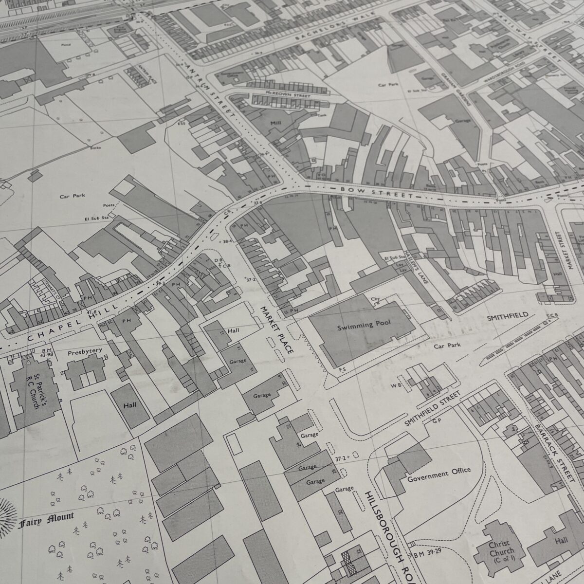 Vintage Ordnance Survey Map of Lisburn - OTSE