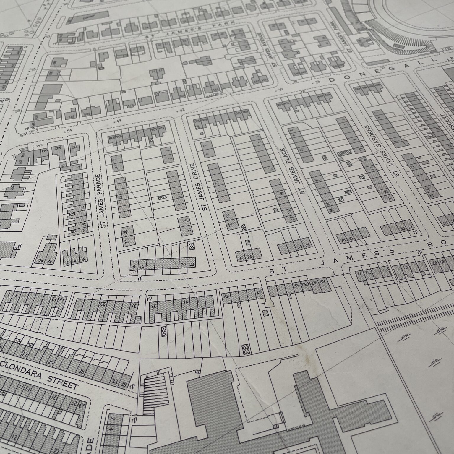 Vintage Ordnance Survey Map of Falls Road - OTSE
