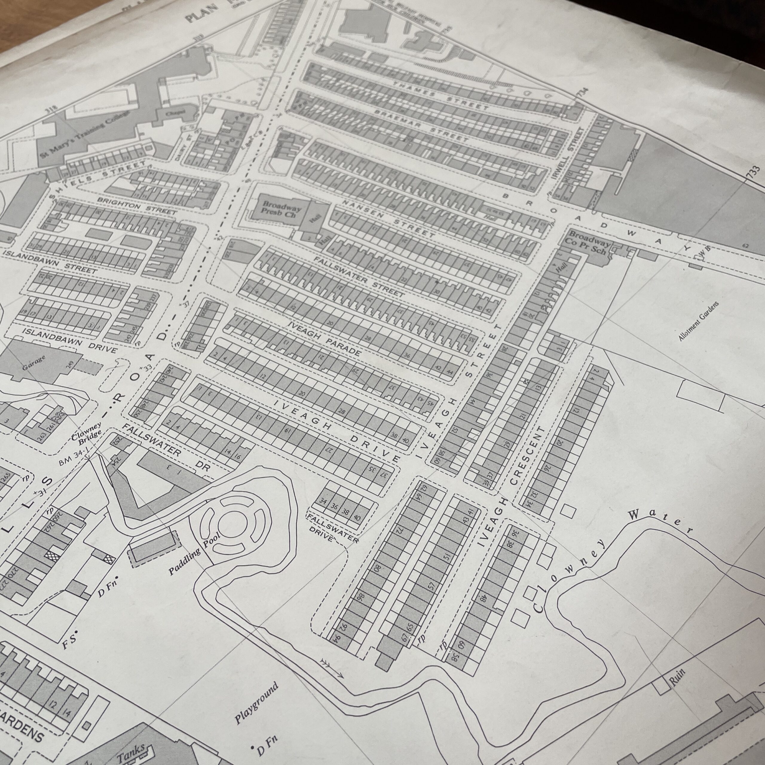 Vintage Ordnance Survey Map of Falls Road - OTSE