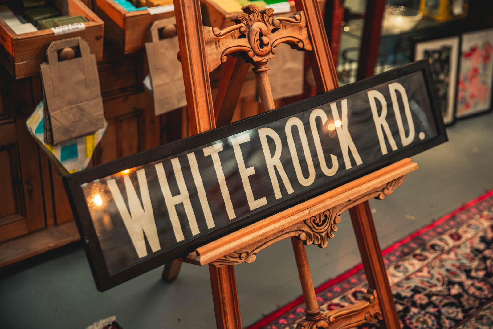 Original Belfast Bus Sign - Whiterock Road - On The Square Emporium