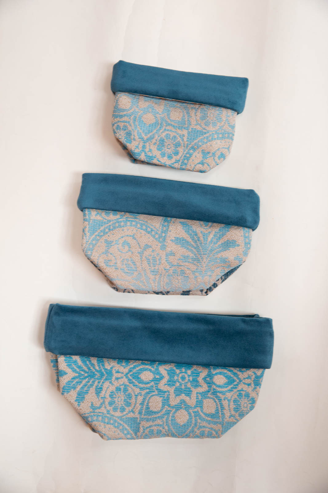 Blue Velvet Handmade Fabric Pot - On The Square Emporium
