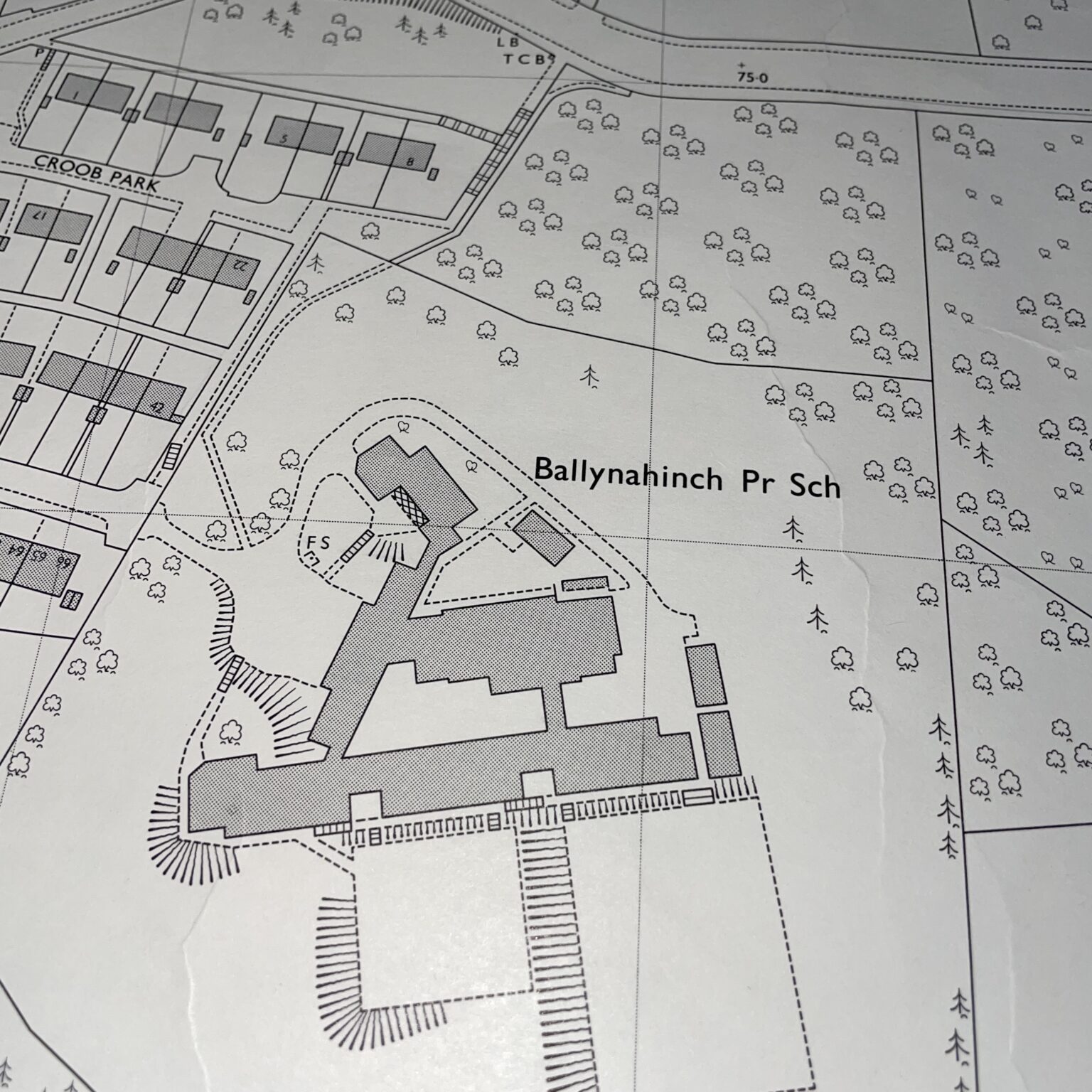 Vintage Ordnance Survey Map of Ballynahinch (Town Centre) - On The ...