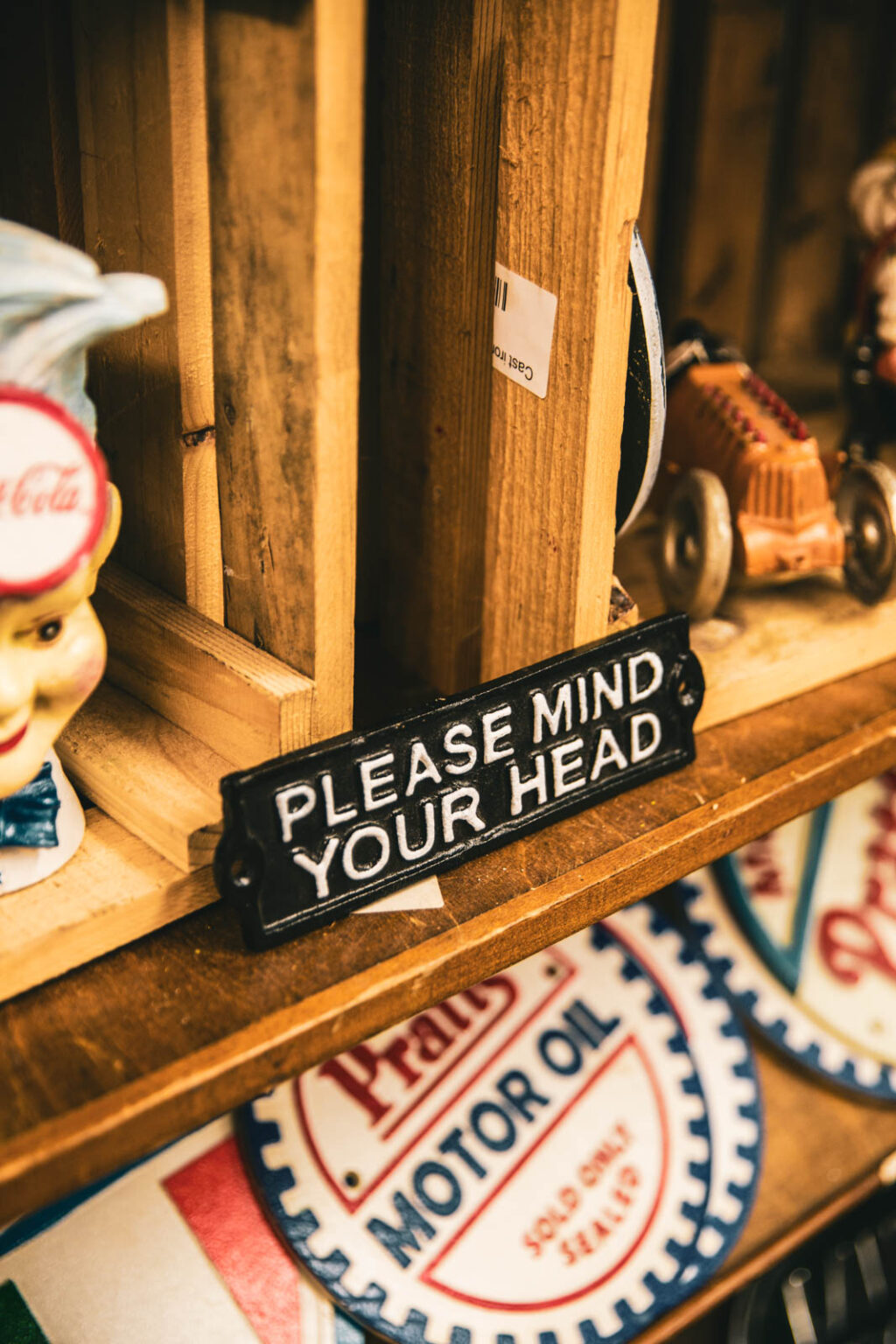 Please Mind Your Head Cast Iron Sign - On The Square Emporium