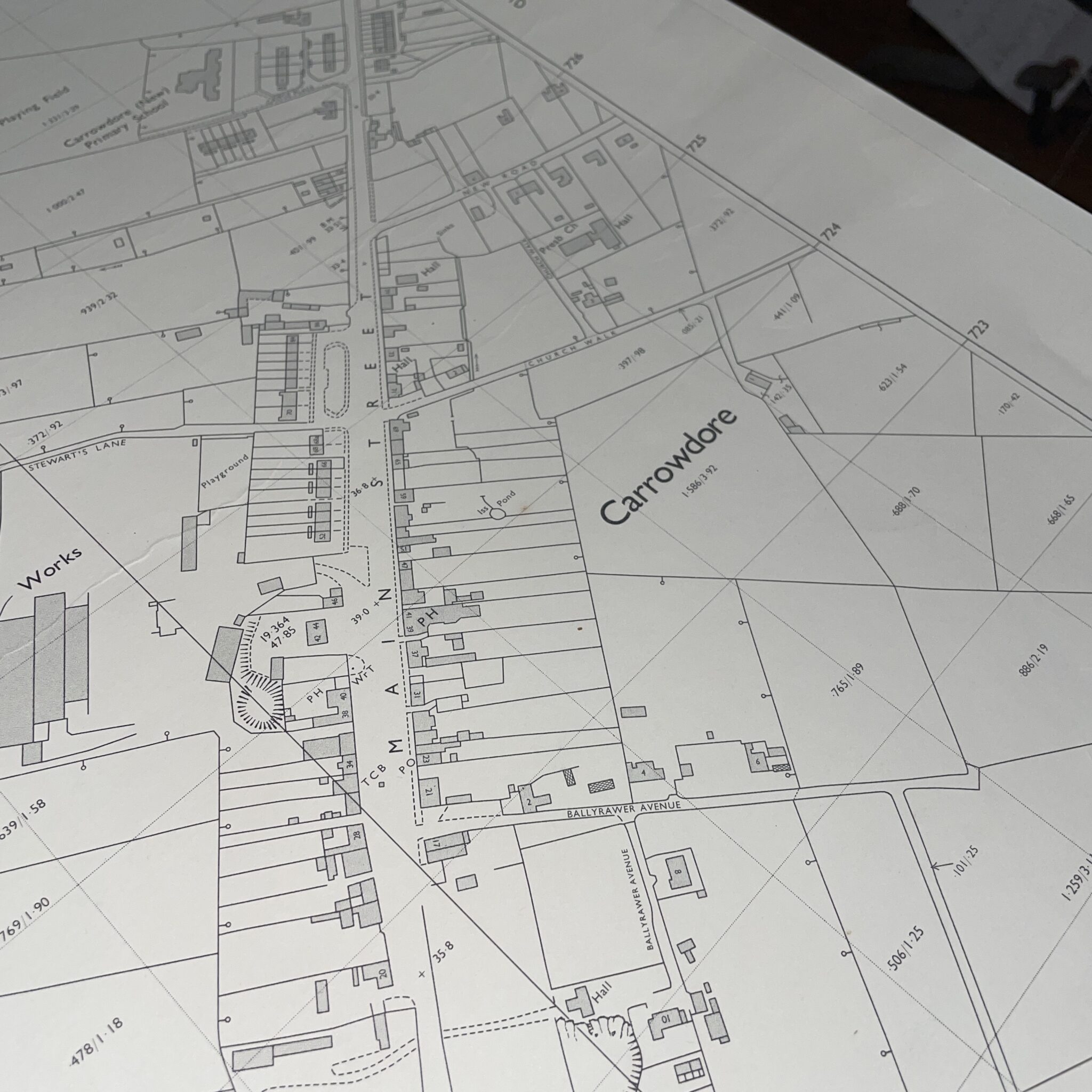 Vintage Ordnance Survey Map of Carrowdore - On The Square Emporium