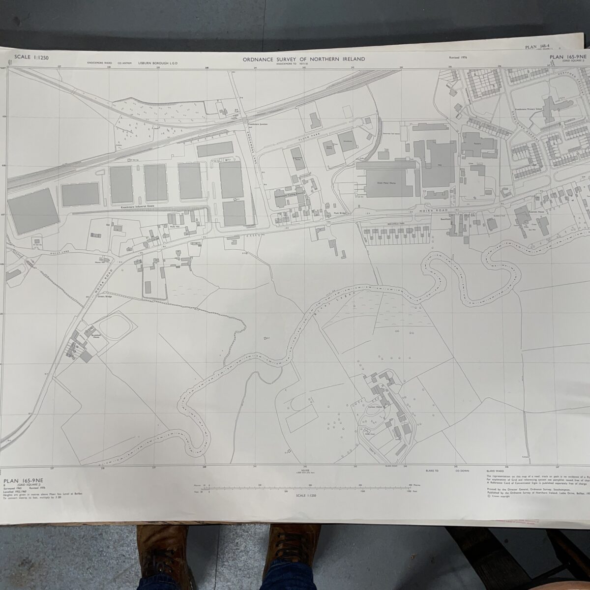 Vintage Ordnance Survey Map of Lisburn (Knockmore Industrial Estate ...