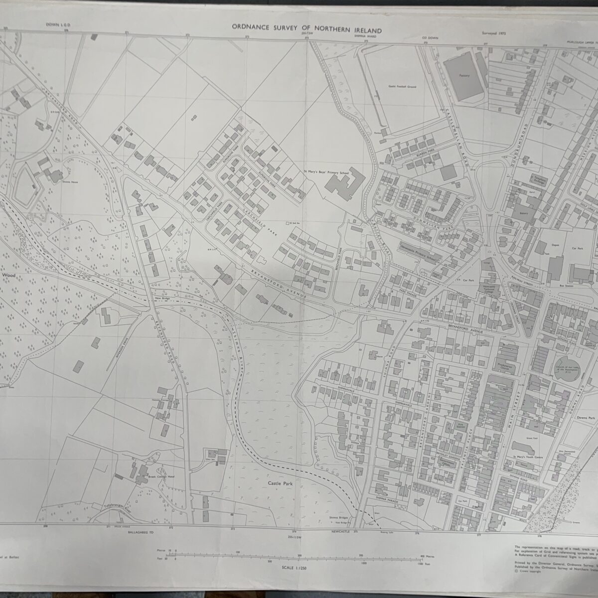 Vintage Ordnance Survey Map of Newcastle (Town Centre) - On The Square ...
