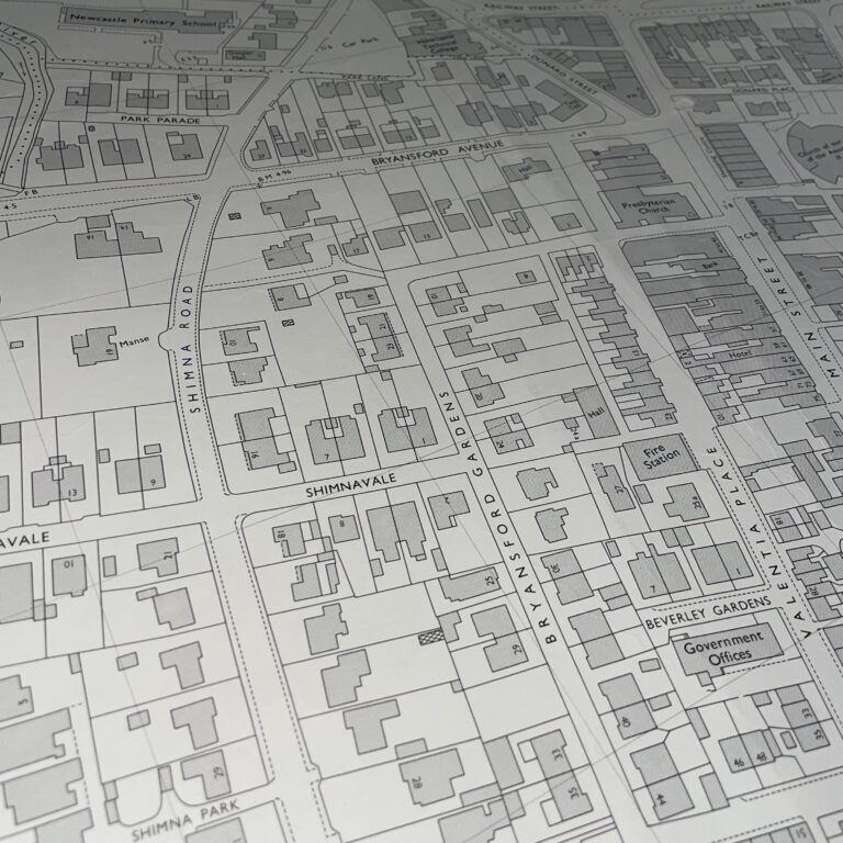 Vintage Ordnance Survey Map of Newcastle (Town Centre) - On The Square ...