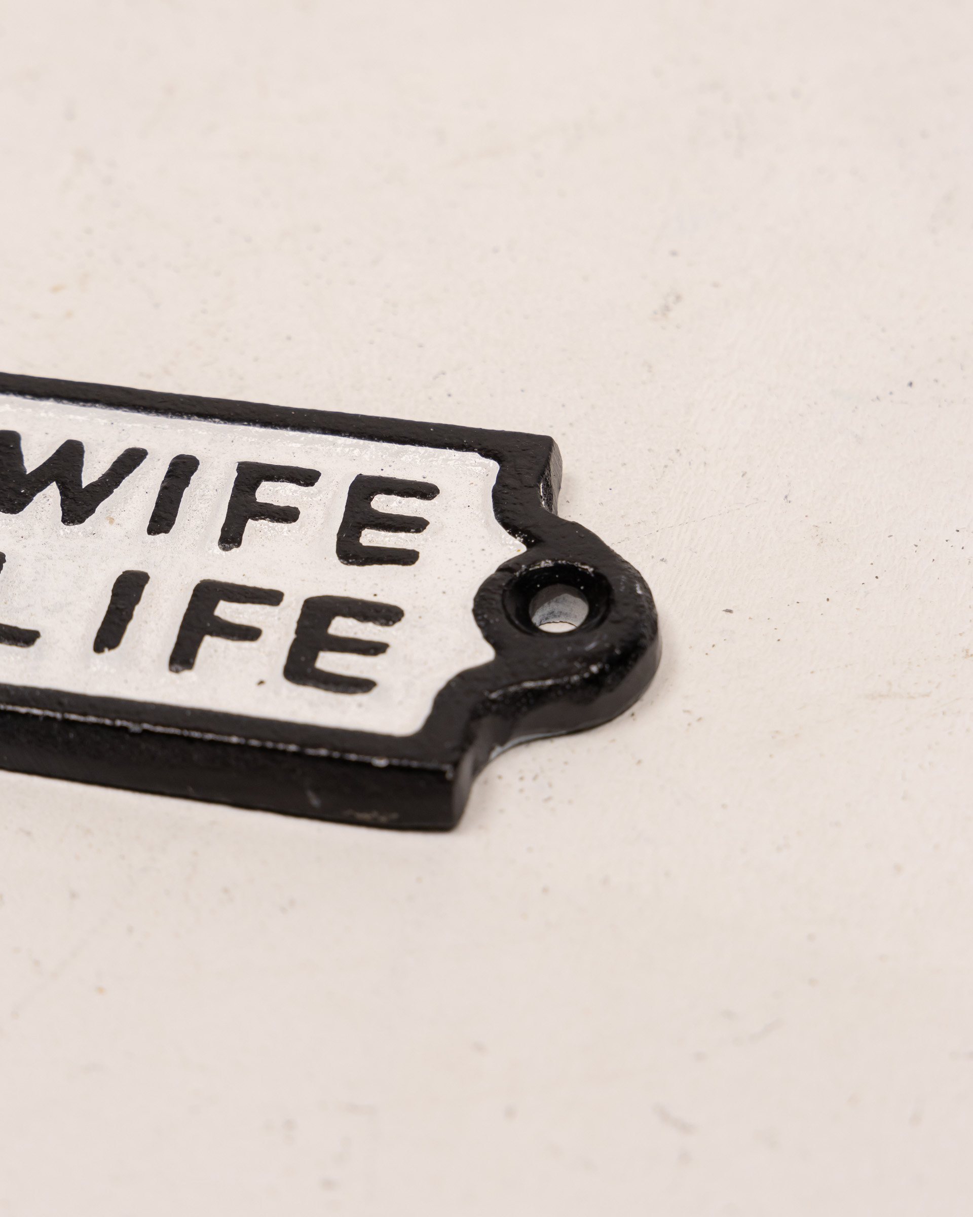 Happy Wife Happy Life Cast Iron Sign - On The Square Emporium