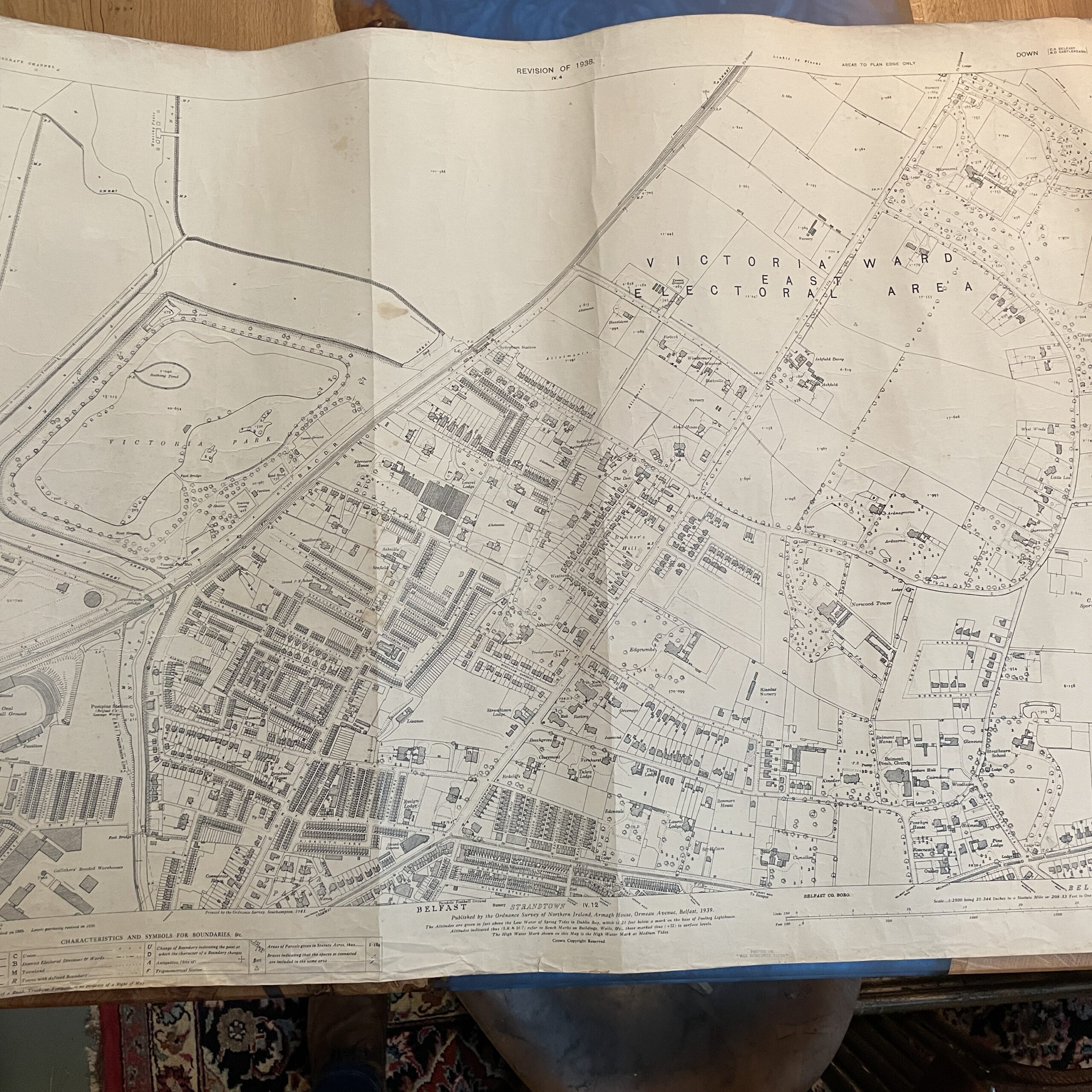 Pre WWII Map of East Belfast - On The Square Emporium