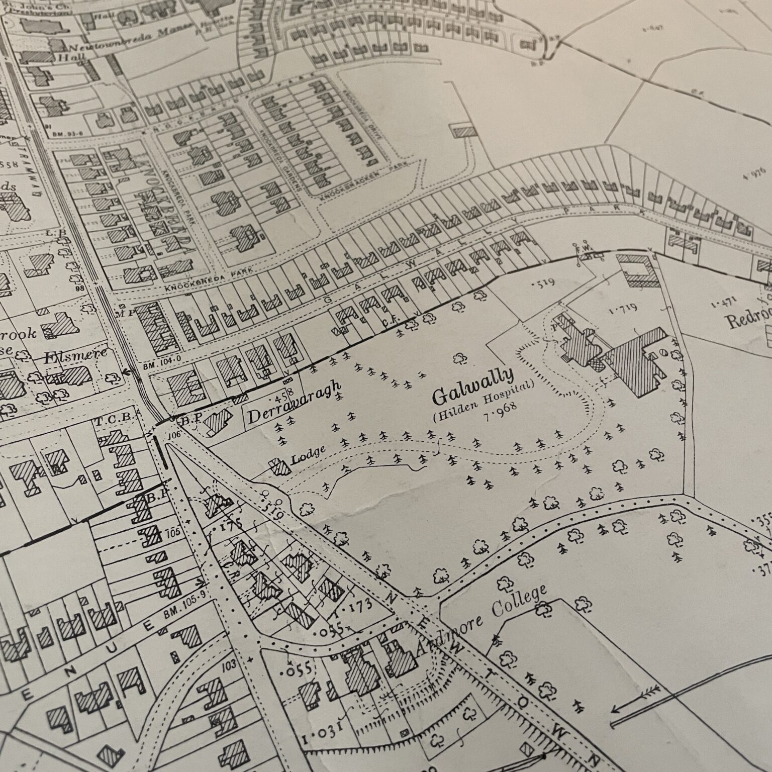Pre WWII Vintage Map of Newtownbreda (Belfast) - On The Square Emporium