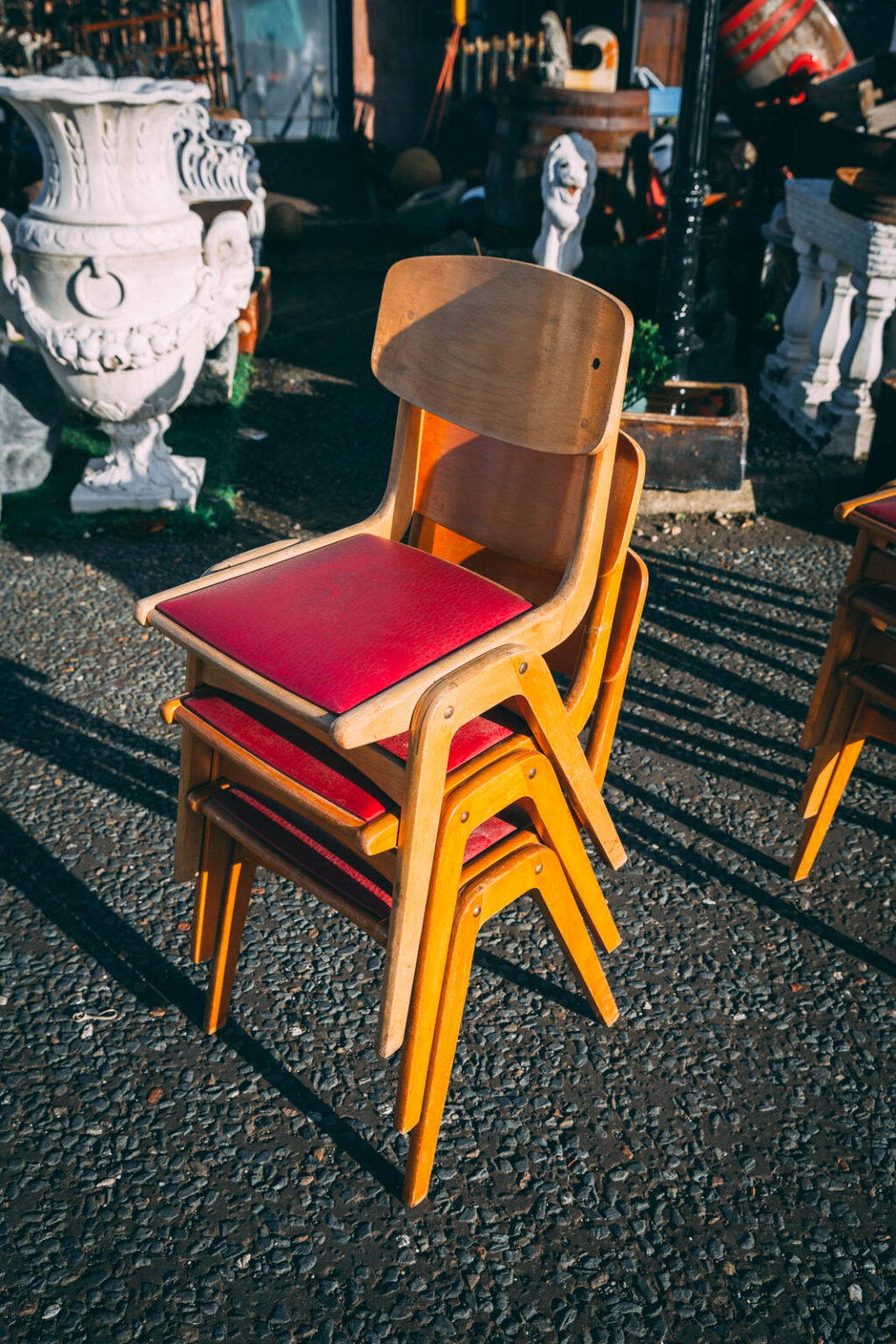 Mid-century Wooden Stacking Chair - On The Square Emporium