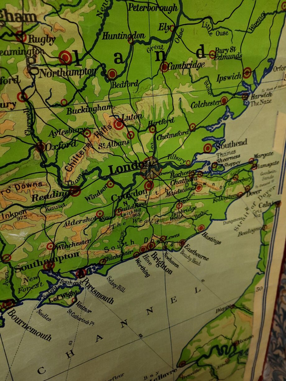 1950s British Isles School Map Chart - On The Square Emporium