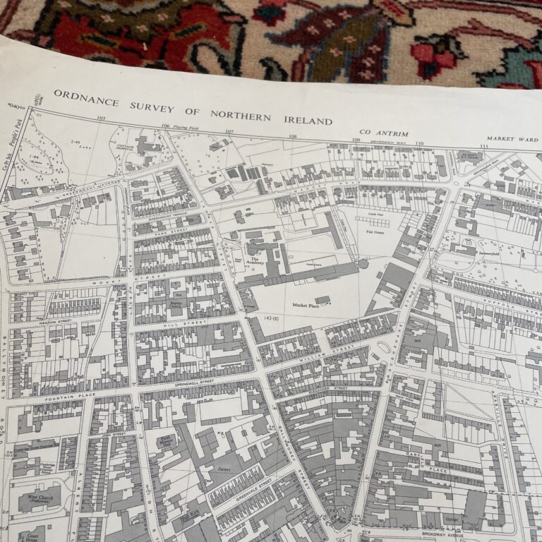 Vintage Ordnance Survey Map of Ballymena - On The Square Emporium