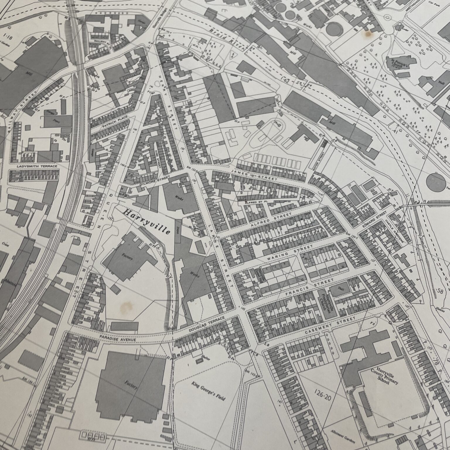 Vintage Ordnance Survey Map of Ballymena - On The Square Emporium