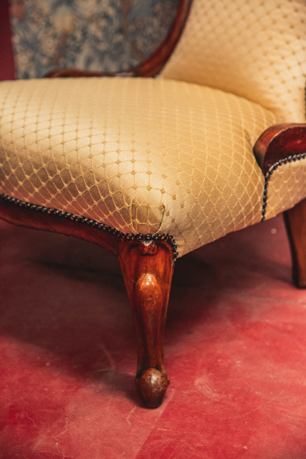 Yellow Upholstered Spoon-back Chair - On The Square Emporium