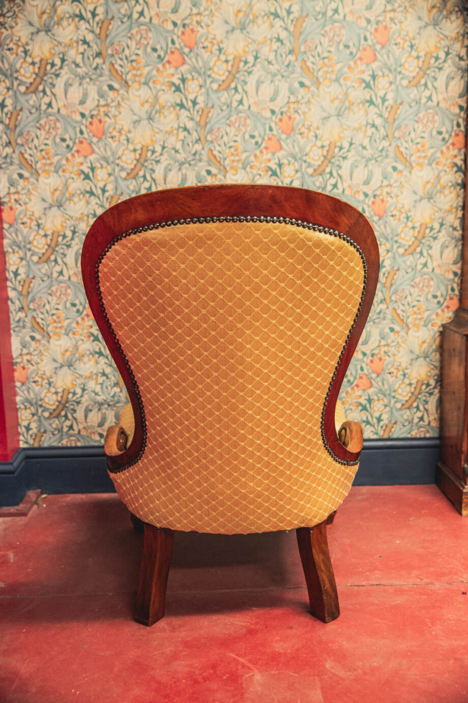Yellow Upholstered Spoon-back Chair - On The Square Emporium