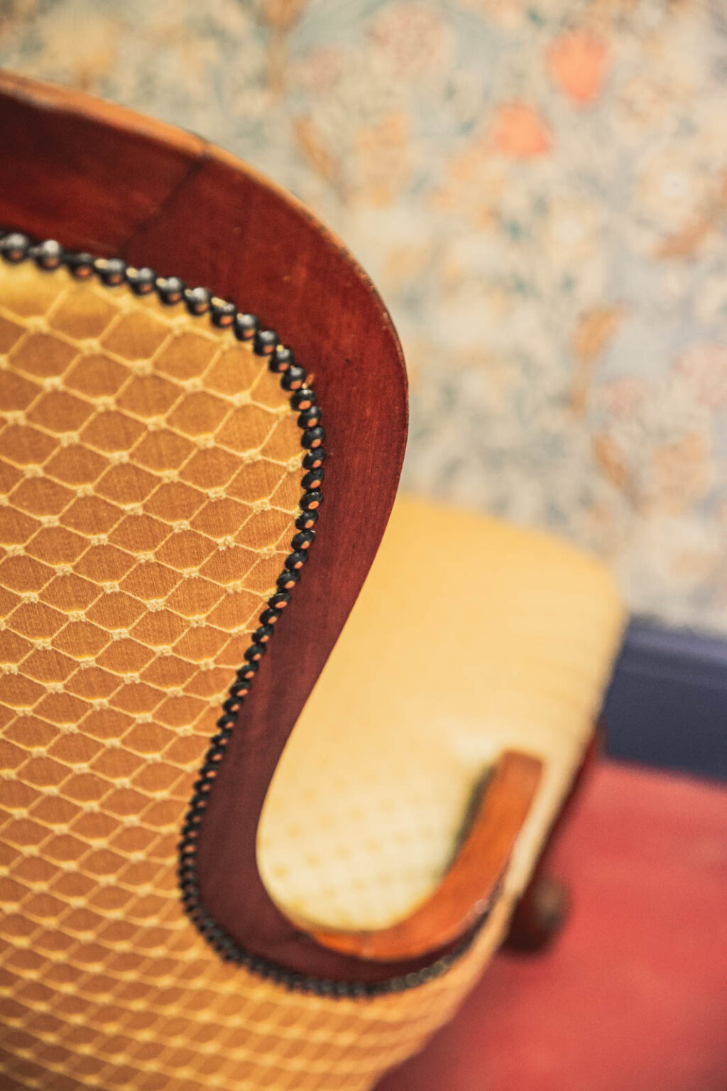 Yellow Upholstered Spoon-back Chair - On The Square Emporium