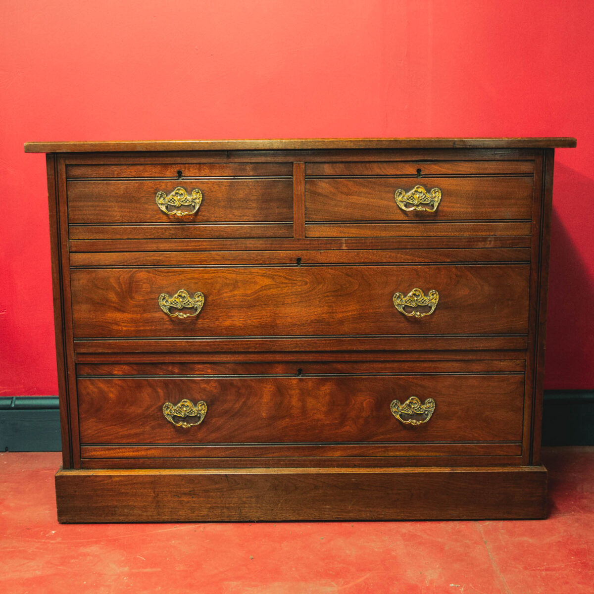 Edwardian Walnut 2-over-2 Drawers - On The Square Emporium