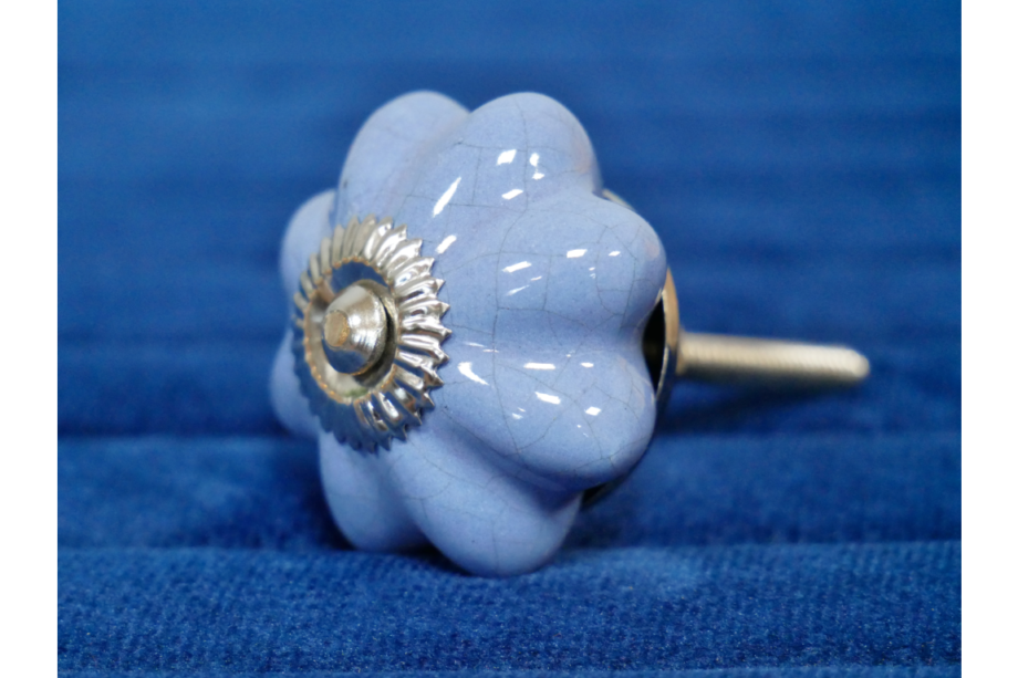 Ceramic Blue Cabinet Knob [6246] - On The Square Emporium