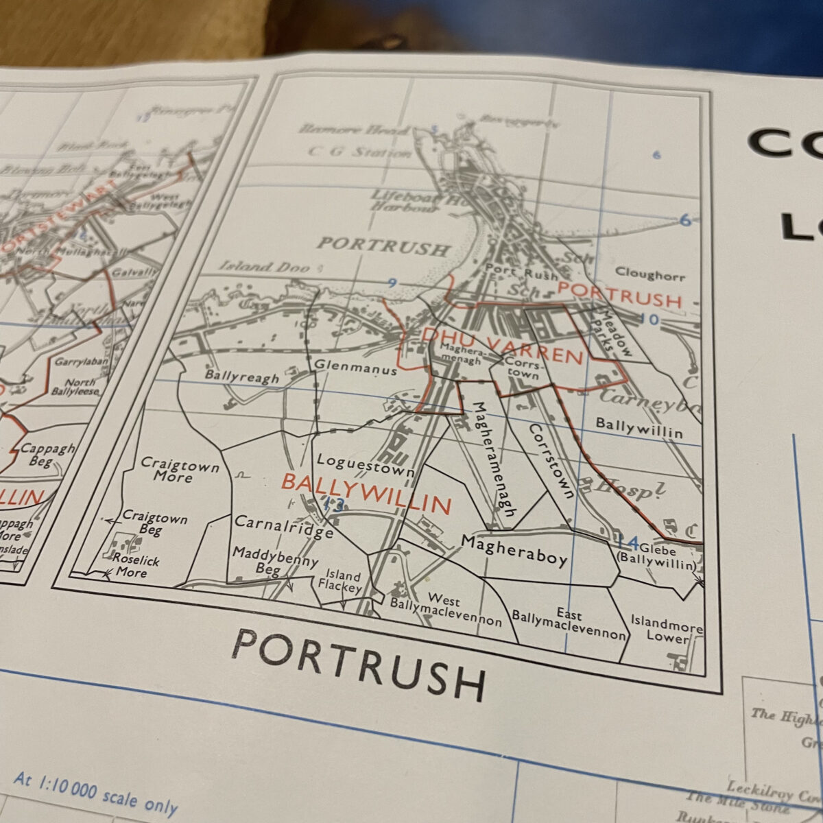 Vintage Townland Ordnance Survey Map of Coleraine and Ballymoney - On ...