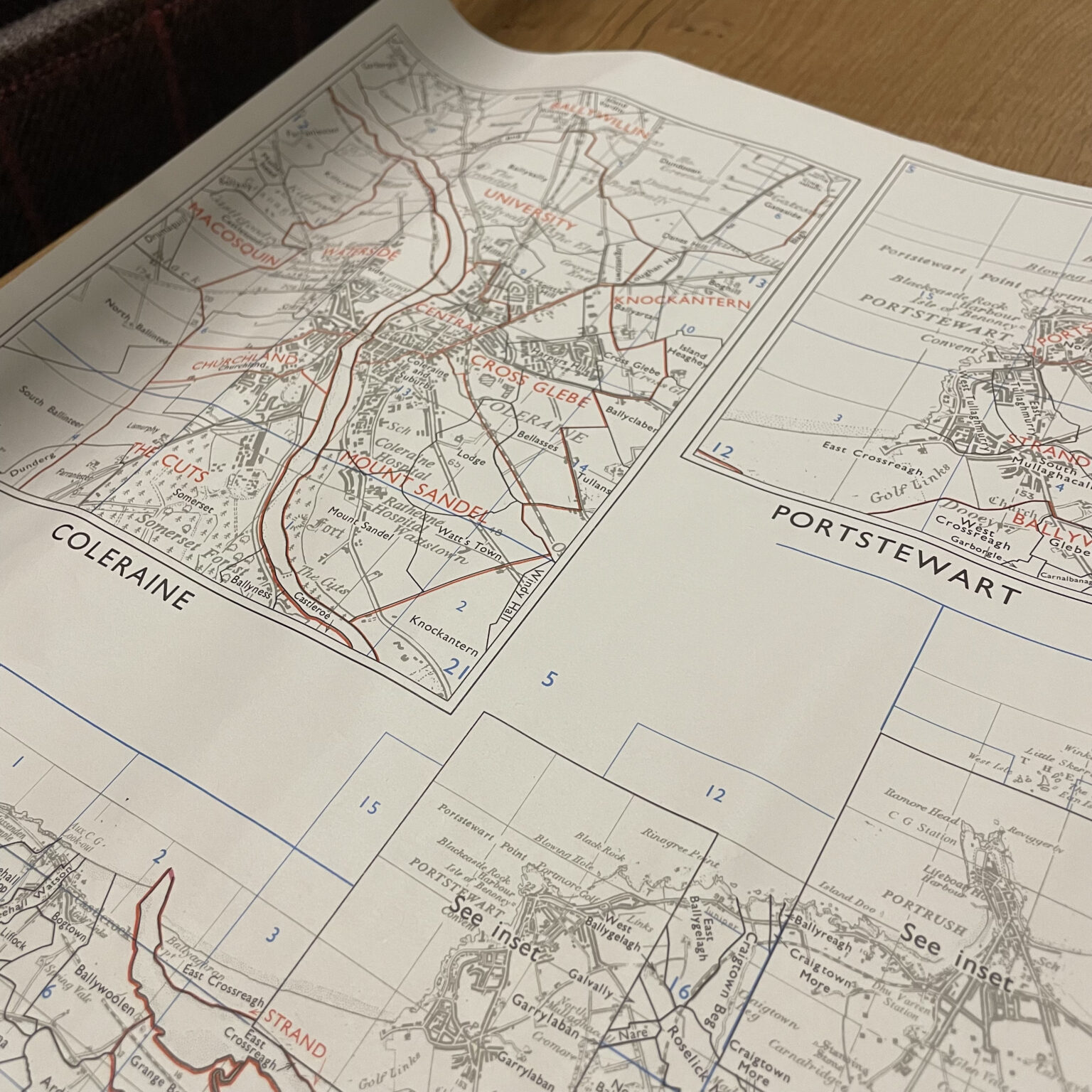 Vintage Townland Ordnance Survey Map of Coleraine and Ballymoney - On ...