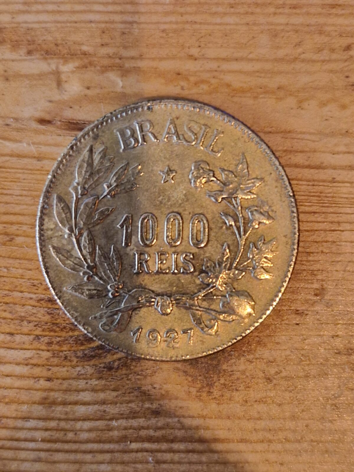 1927 Brazilian 1000 Reis Coin - On The Square Emporium